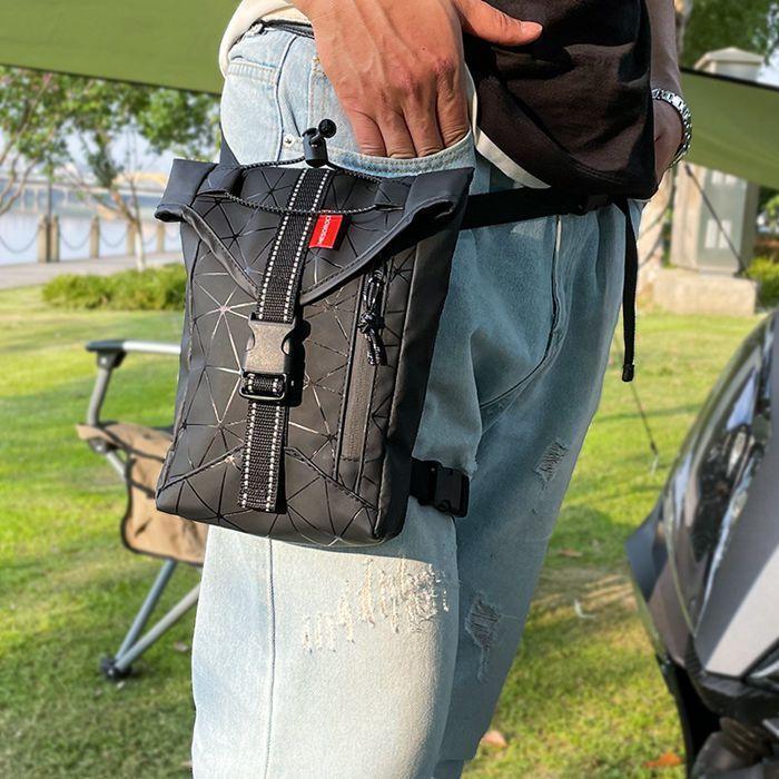 レッグポーチ ウエスト ショルダー 2way 撥水 ウェストポーチ バイク 自転車 登山 釣り 多機能 ボディバック レッグ ポーチ 父の日 敬老の日aiers01【カラー】ブラック 迷彩柄【サイズ】(約)縦24cm×横15cm×幅7cm【...