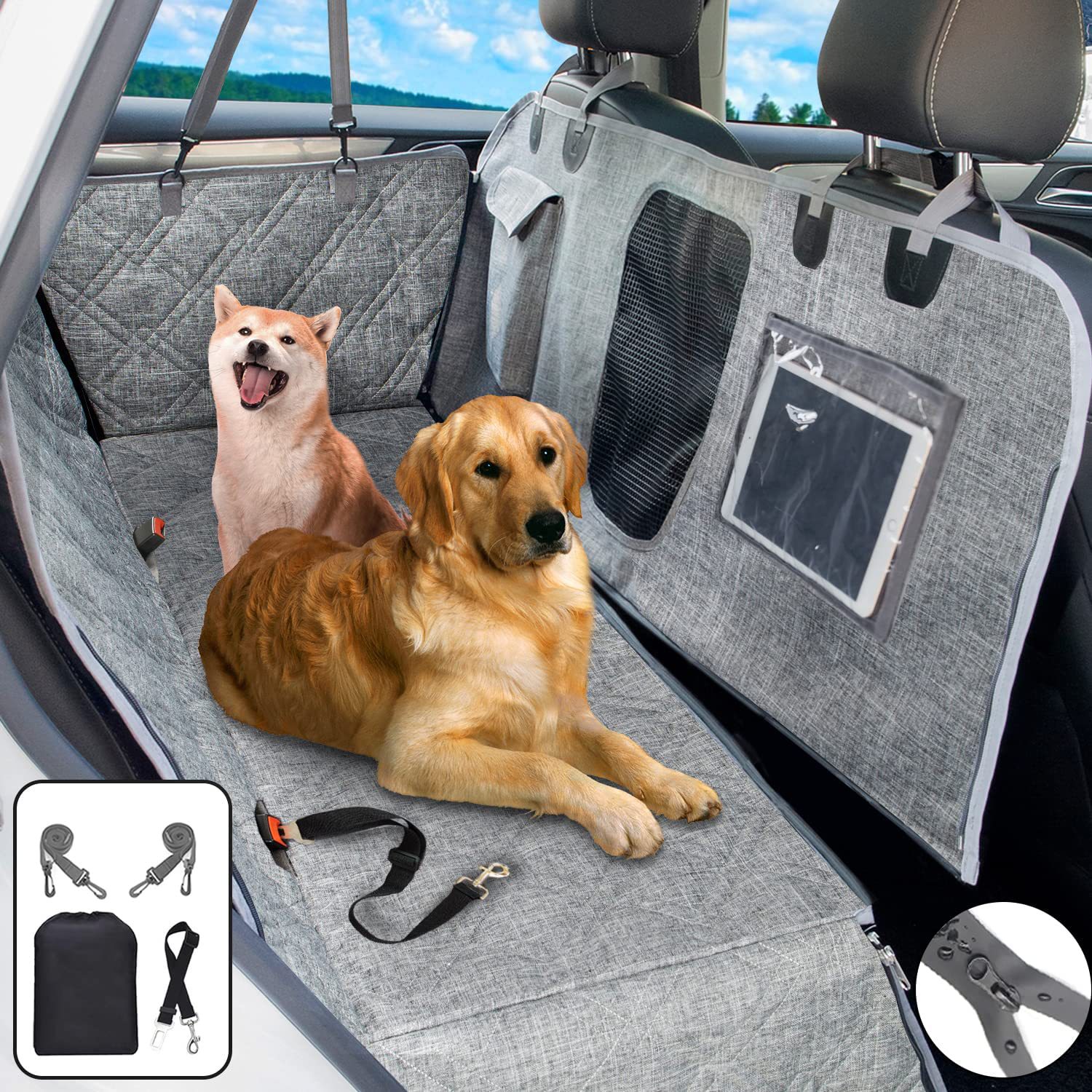 新型 犬用 車載 マット 2WAY 防 犬用品 ドライブ アウトドア カーシート ドライブボックス 豊富