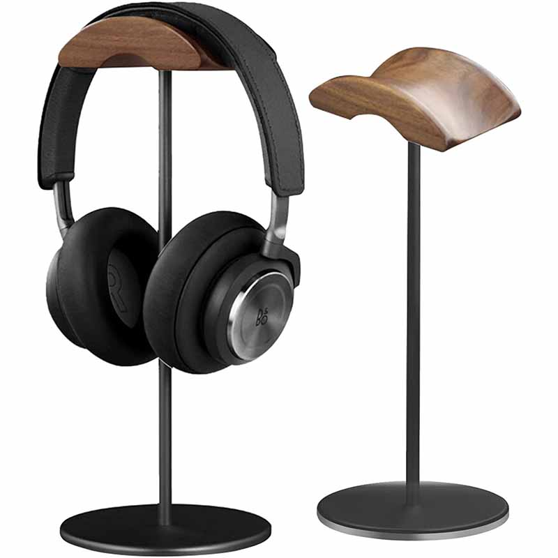 【商品仕様】サイズ:全体高さ29cm 土台幅12cm 土台厚さ0.8cm ヘッド幅10cm ヘッド奥行き6.5cm 素材:天然木削り出し無垢材使用高級ブラックウォールナット(ヘッド部分)/アルミニウム合金(支柱・土台) 重量:255g 【ス...