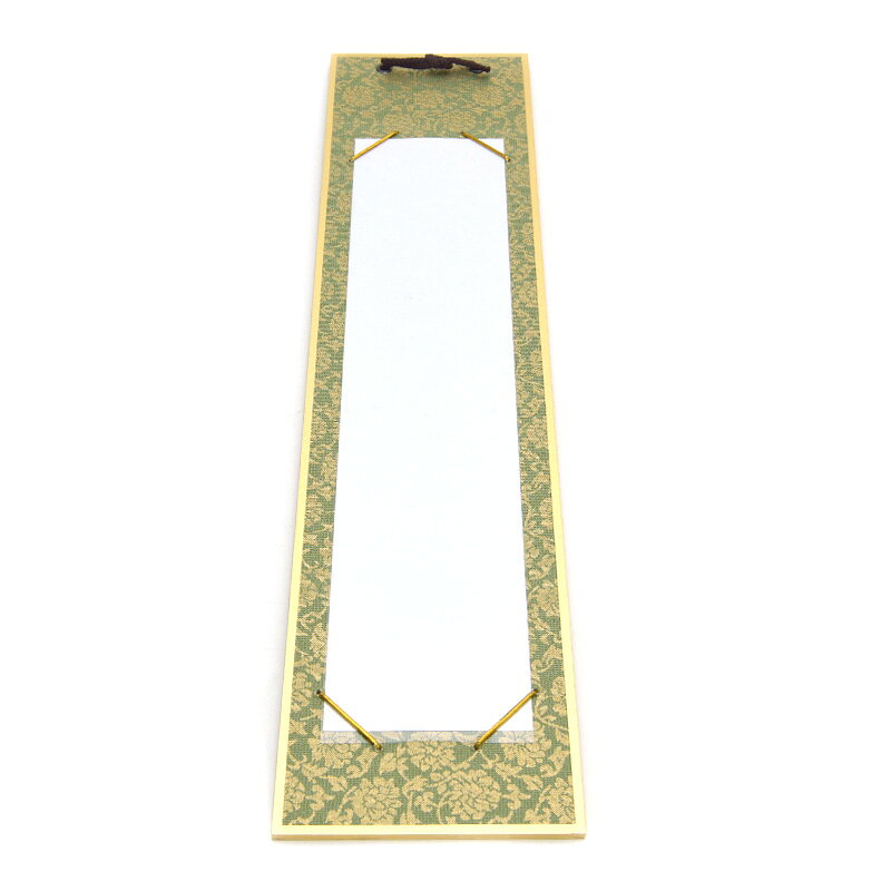 【商品ローマ字】tanzakukake donsu【商品サイズ】10.6×48×0.5cm＃展示小物/＃短冊掛け/＃短冊用/＃壁掛け式/＃縦用/＃布製/＃緞子/＃緑系