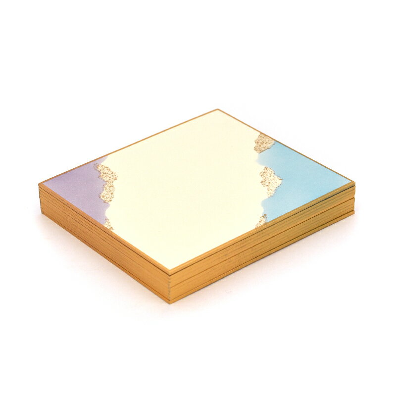 【商品ローマ字】sunshoan torinoko - すんしょうあん とりのこ【商品サイズ】12.1×13.6cm【枚数】10枚＃色紙・短冊/＃豆色紙/＃色付き/＃切り継ぎ/＃全同色/＃10枚/＃鳥の子寸松庵色紙に鳥の子紙を貼り、吹き付け...