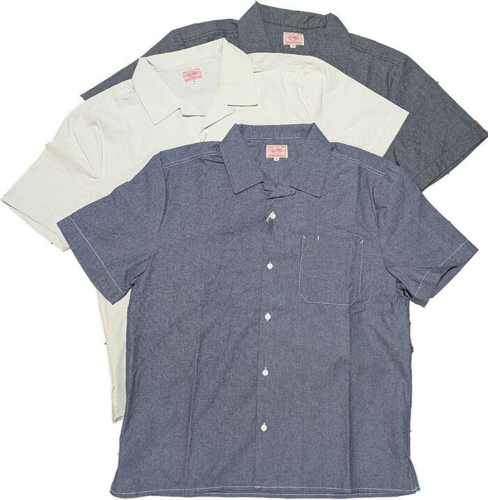 製品仕様 商品名 ビッグマイク シャンブレー オープンカラー S/Sシャツ メンズ BIG MIKE CHAMBRAY OPEN COLLAR S/S SHIRTS bigmike 057 サイズ／寸法 【M】(肩幅50cm.身幅56cm....