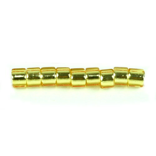 【　カラー番号　】　DB42【　カラー名／加工の種類　】　金茶銀引（ゴールド）／スキ、つや有り、シルバー【　サイズ（約）　】　1．6mm【　入り数　】　3g（約600粒）【　素材　】　ガラスデリカビーズとは、糸が通りやすいように穴が大きく、...