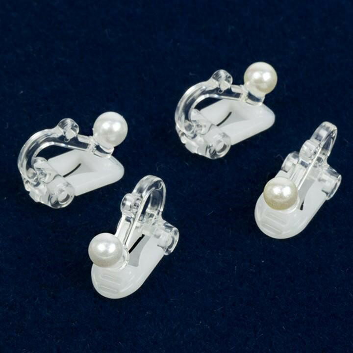 ■サイズ（約）…18×7.8mm（カン径:1.5mm) パール丸:5mm ■入り数…1ペア ■素材…樹脂 ※染色可能（樹脂専用染料をお使いください。 ■生産国…日本製 オール樹脂製・アレルギーフリーのイヤークリップです。 ≪金属製イヤリング...