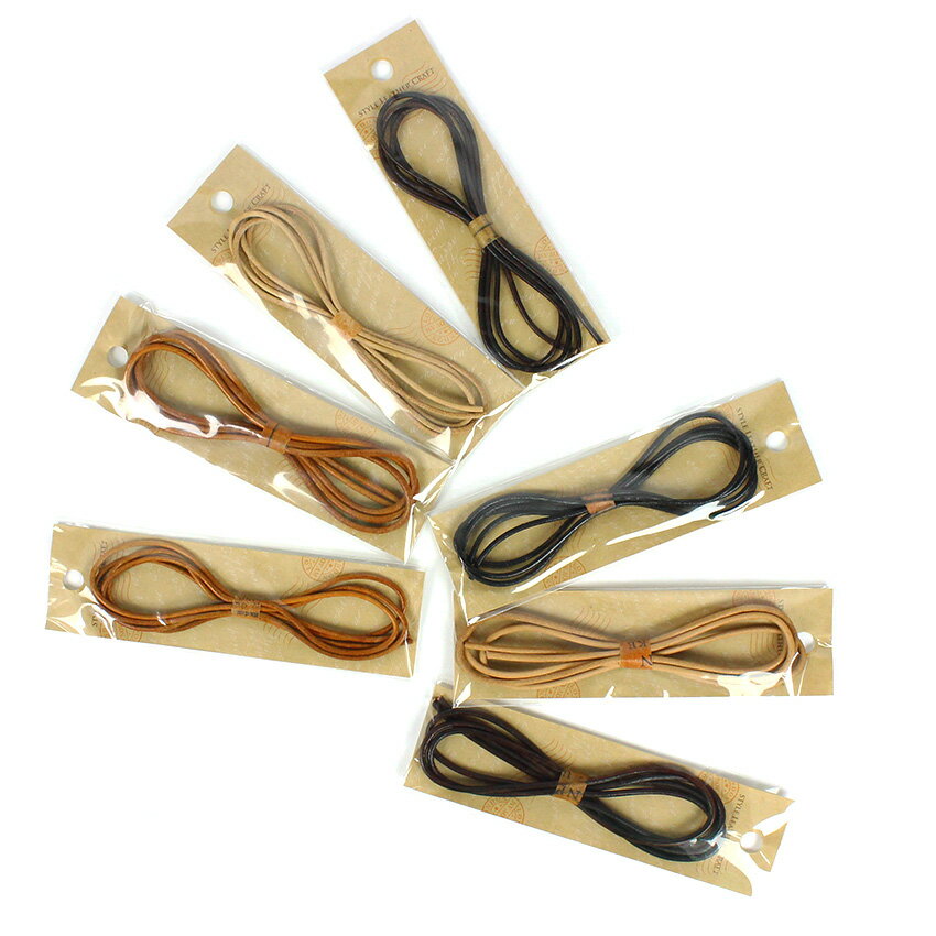 ■材質…本革 ■生産国…インド製 ■発売元…株式会社style ※メール便可能です。【在庫限り】レザーコードラウンド 2mm・2.5mm 【メール便可】