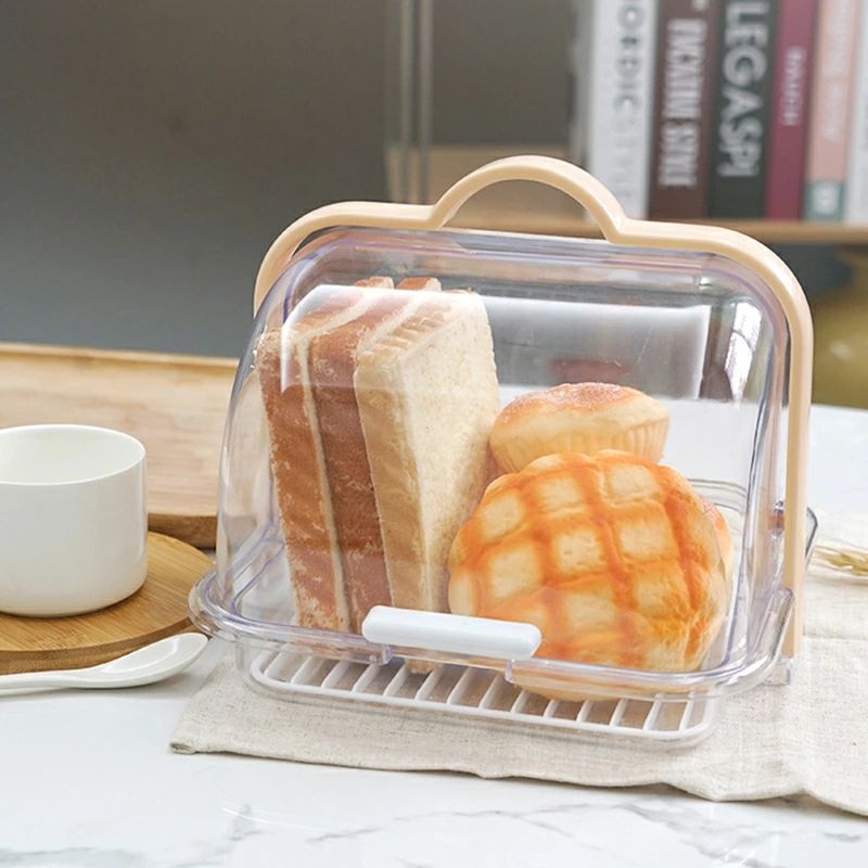 ブレッドケース ブレッドボックス 透明 パン保存ケース 蓋付き フルーツバスケット キッチン収納 常温保鮮ボックス 小物入れ 食器棚収納防塵 コップ水切り台 コスメ 薬品 哺乳瓶 デザート スナック 保存 果物収納 洗える 多機能収納ボック...