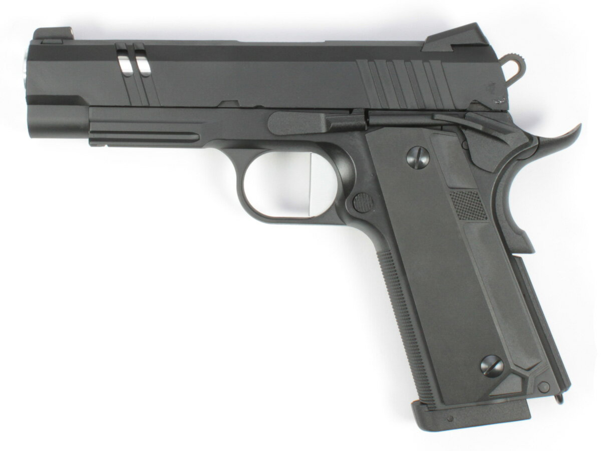 honeyBeeWAREHOUSEのCarbon8シリーズCo2ガスブローバックガンです。 カーボネイトのフラッグシップM45シリーズのエンジンを搭載し、多数の新造パーツをまとったコマンダーサイズのフルカスタム・ガバメント！。 11mmの内...