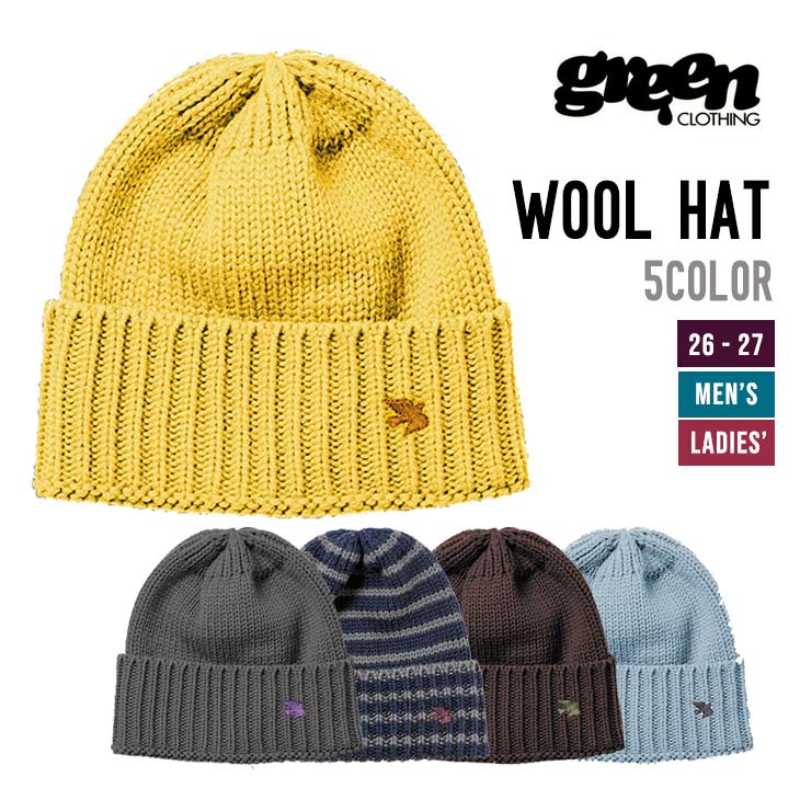 GREENGREEN CLOTHING グリーンクロージング 26-27WOOL HAT スノーボード ハット ビーニーgrecl2627029【商品名】GREEN CLOTHING グリーンクロージング 26-27WOOL HAT スノー...