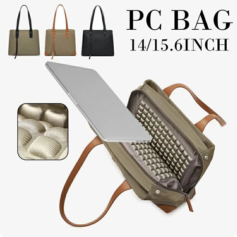 商品名 PCバッグ 素材 90％ポリエステル、5％アイロン、5％PU サイズ 【バッグサイズ】 ★14インチ：33*27*13.0cm（外寸）、肩掛け紐：26cm、重さ：約0.58kg ★15.6インチ：35.5*30*17.0cm（外寸）...