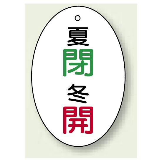※表も裏も同じデザインです。商品詳細を選択■表示内容:夏閉 冬開夏閉 冬開夏開 冬閉無地バルブ開閉表示板 だ円型 夏閉 冬開 60×40 5枚1組 (855-87)裏返しになっても確認できる両面表示 小判型はロングセラー商品です。※表も裏も...