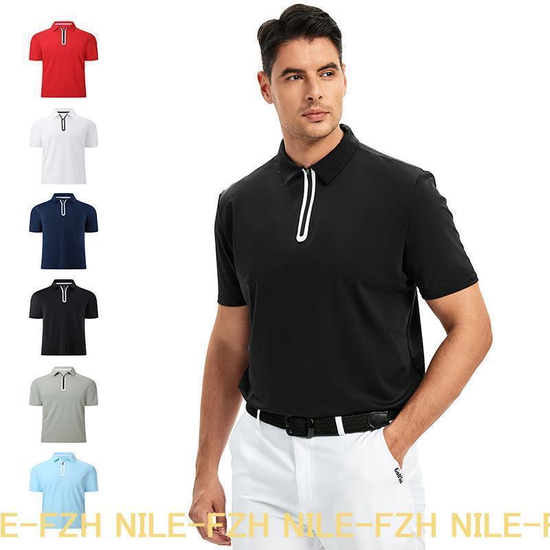 ゴルフウェア ポロシャツ メンズ Tシャツ 半袖 カジュアルシャツ ゴルフシャツ POLO サマー 部屋着 夏 無地 お兄系