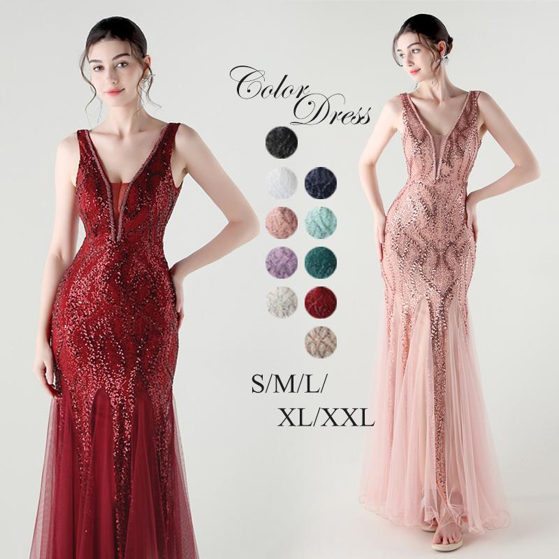 ◆キーワード：カラードレス パーティードレス イブニングドレス 演奏会 発表会 コンサート ステージドレス 舞台演出衣装 イベント コンクール カクテルドレス フォーマルドレス 二次会ドレス ウエディングドレス ウェディングドレス ブライダ...