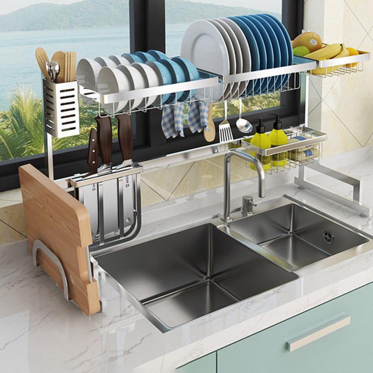 ■ 品名：水切りラック■ 素材：ステンレス■ タイプ：全2タイプ■ サイズ：写真参考sanwafashionの人気検索キーワード：水切りラック シンク上 食器 コップ 洗い物 水切り 乾燥 台所 流し台 コンパクト 便利 一人暮らし プレゼ...