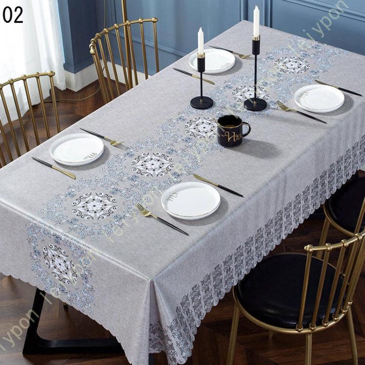 注意：エッジは直線で、波線ではありません。 テーブルクロス 北欧 テーブルカバー PVC製 長方形テーブル クロス 撥水 防水 防油 おしゃれ 食卓カバー水色地-蝶柄 ビニール正方形 布 汚れ防止 耐熱 テーブルマット テーブルランナー ス...