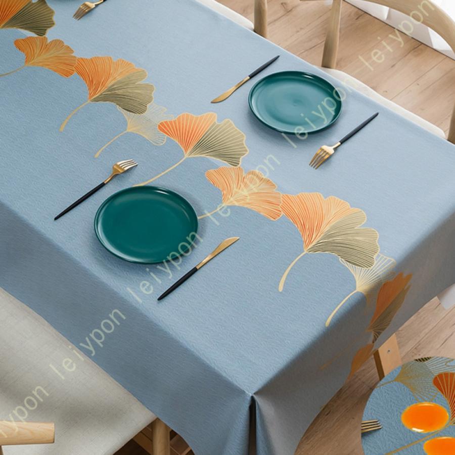 テーブルクロス 北欧 テーブルカバー PVC製 長方形テーブル クロス 撥水 防水 防油 おしゃれ 食卓カバー水色地-蝶柄 ビニール正方形 布 汚れ防止 耐熱 テーブルマット テーブルランナー スタイル テーブルクロス長方形 長方形 耐久性...