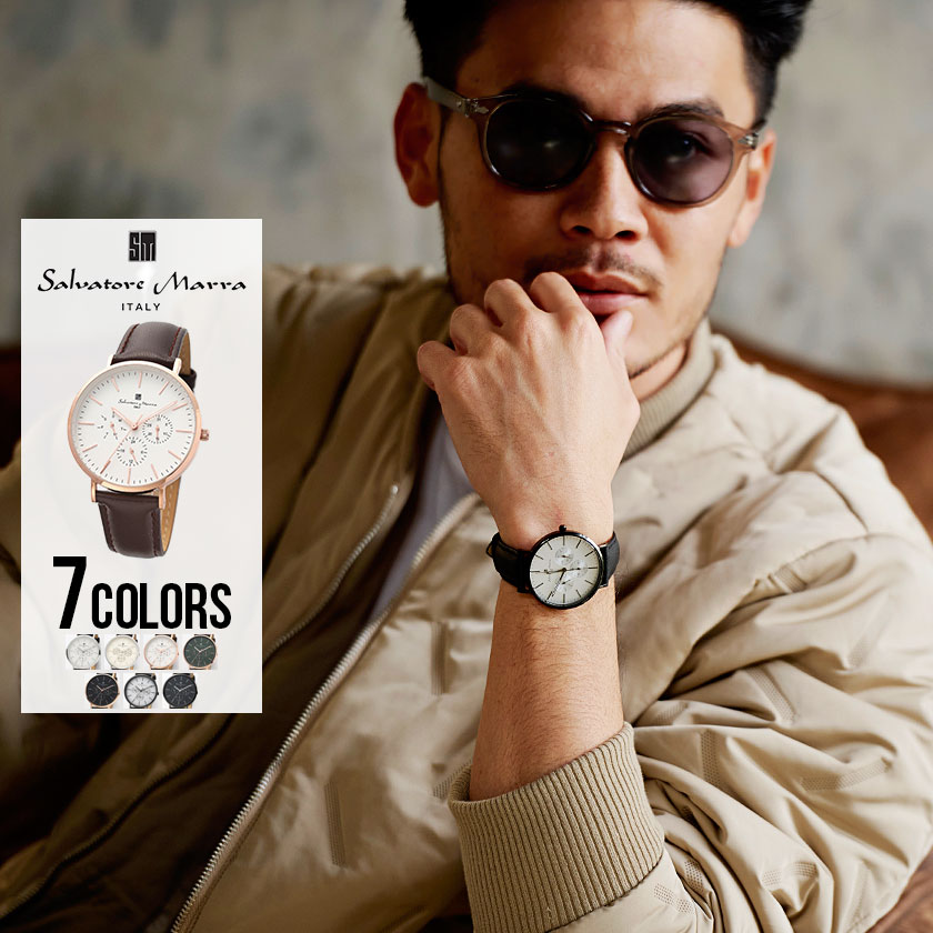 商品説明 SILVER BULLET(シルバーバレット)にSalvatore Marra【サルバトーレマーラ】のクロノグラフレザーベルト腕時計が入荷しました。 無駄な装飾を省きながらも日付や曜日も確認できる実用的な腕時計です。 38mmケー...