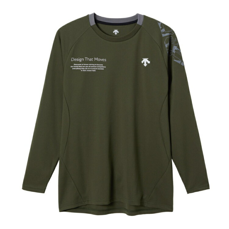 ※image photo ●腕の振り上げ動作を妨げない脇パーツの構造を採用しています。 肩口のグラフィックプリントと袖口の配色がデザインアクセントになっています。 肘部分には滑りを良くするスリップ加工を施し、フライングレシーブをしても生地が...