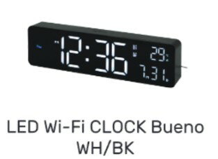 LED WiFi CLOCK Bueno（ブエノ） 新たな技術のWiFi自動時刻修正クロックの開発に成功しました！ 従来の電波時計の最大の悩みでありました「電波をうまく受信できない」という悩みを解消するためWiFi信号を使用します。 ご自宅...