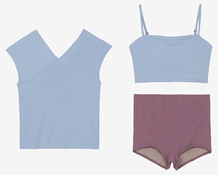 ※image photo ●素材：ブラトップ=Sensitive　rib　RECO（ナイロン78％、ポリウレタン22％）トップス=Sensitive　rib　RECO（ナイロン78％、ポリウレタン22％）ボトムス=Sensitive　REC...