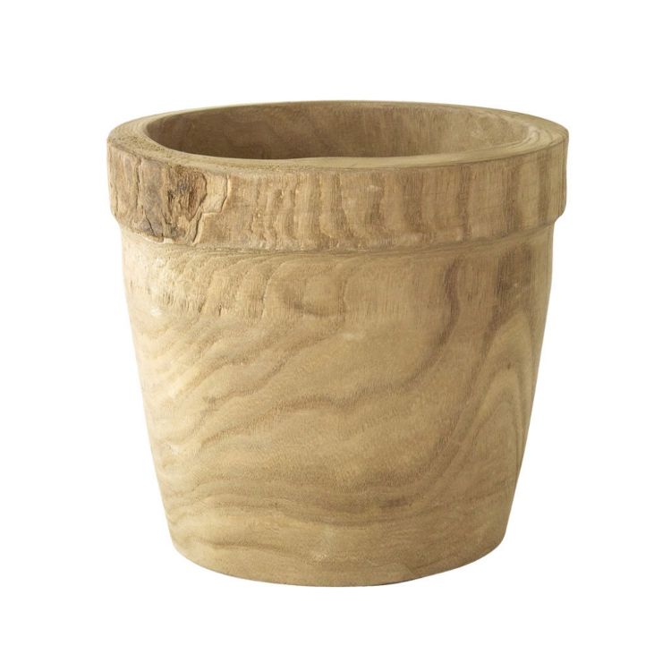 　※image photo SPICE OF LIFE カービングウッドポット ビッグ 木の塊から削り出された深い魅力。 天然木を荒削りした分厚くやさしい色合い。 植物もアンティーク小物もこの中に入れると、上質な雰囲気になります。 素朴な風...