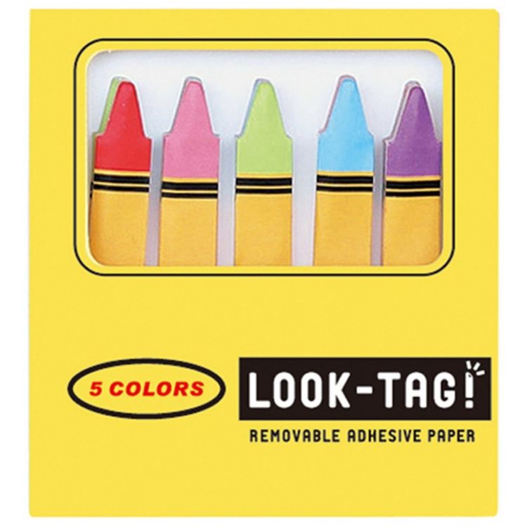 　※image photo SPICE OF LIFE LOOK-TAG! デザイン付箋 クレヨン VARIETY / バラエティーシリーズ VARIETY SERIES【色々シリーズ】はかわいい付箋を色々集めたシリーズです。 折り曲げて立...