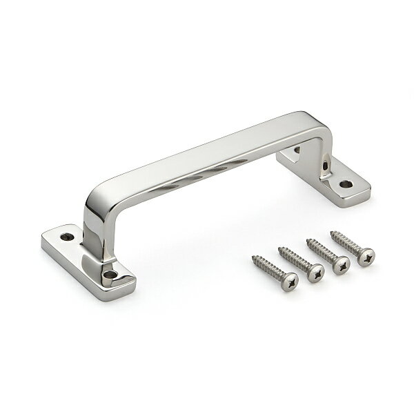 ※image photo ステンレス鋼製 フィニッシュハンドル FT型 大型タイプ 【付属品】 十字穴付バインドタッピンねじ6x35（ステンレス鋼） 【材料】ステンレス鋼（SCS14） ※SCS14はSUS316相当の鋳鋼材です。 【仕上】...