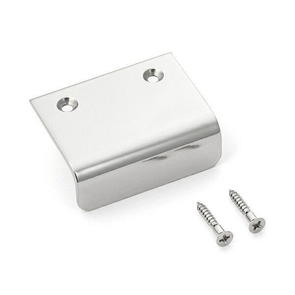 ※image photo ステンレスアングルハンドル SN型 【付属品】 十字穴付皿木ねじ3.1x20（ステンレス鋼） 【材料】ステンレス鋼（SUS304） 【仕上】鏡面研磨 【サイズ】L：P1：P2：P3：P4：P5 50：-：-：30：...