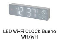 LED WiFi CLOCK Bueno（ブエノ） 新たな技術のWiFi自動時刻修正クロックの開発に成功しました！ 従来の電波時計の最大の悩みでありました「電波をうまく受信できない」という悩みを解消するためWiFi信号を使用します。 ご自宅...