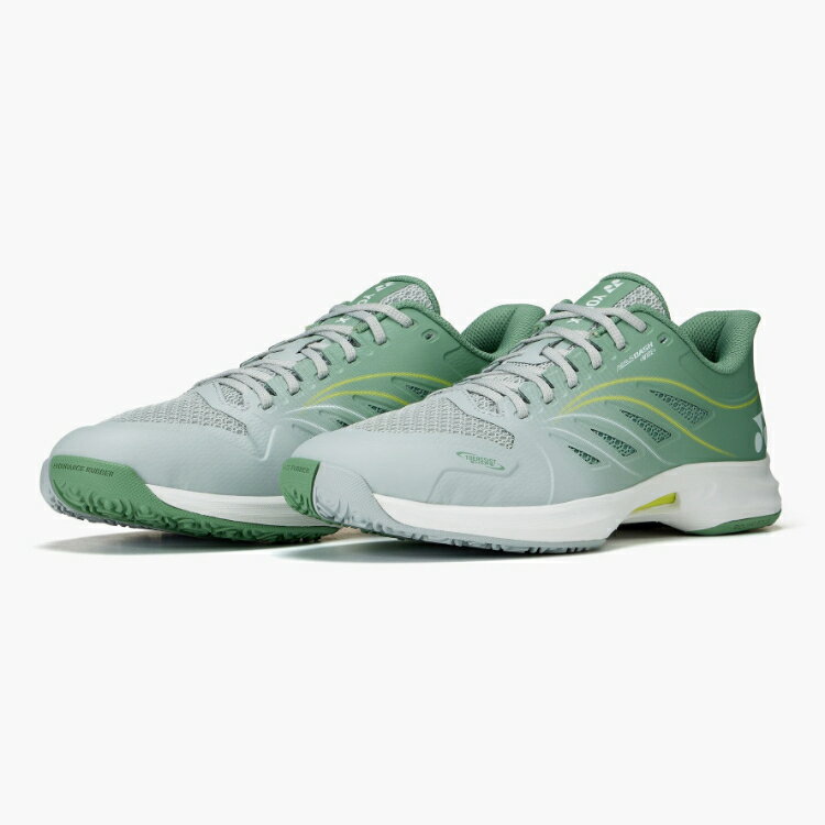 ※image photo ●母指球まで繋がるカーボンが3次元の鋭い蹴り出しを生む、ヨネックス最軽量モデルテニスシ　 ●パワークッション(R) プラス　 ●パワークッション(R)　 ●デュラブルスキンライト　 ●ダブルラッセルメッシュ　 ●フ...