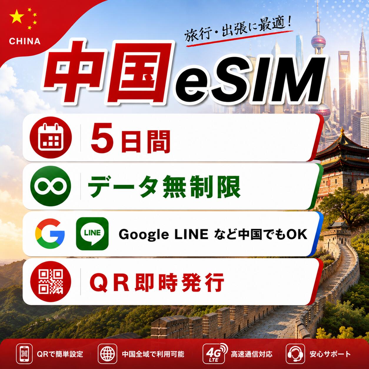 海外用eSIM / 購入後すぐ使える / QRコードをメールで即発行 夜間・土日も自動発行。出発前に日本で設定完了。現地に着いたらすぐ繋がる。 ■ 簡単発行 / 約30分でメール納品 ◆ 購入後、約30分で発行 購入・入金確認後、QRコード...