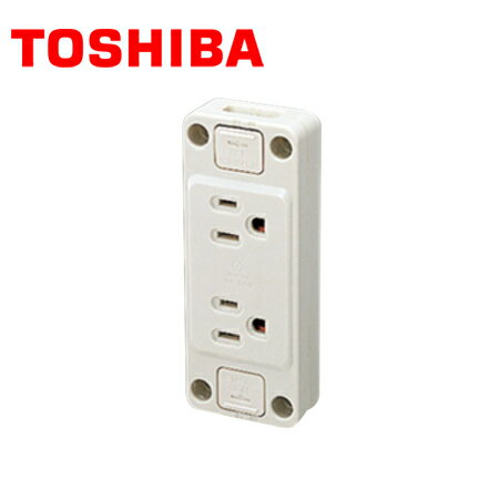 商品詳細製造TOSHIBA/東芝ライテック品番DC1262E仕様・差込口形状：接地2P 15A 125V。・極数：接地2P。・種類：露出コンセント。・定格電流(A)：15。・定格電圧(V)：125。・形状：平刃タイプ。・コンセント個数：2。...