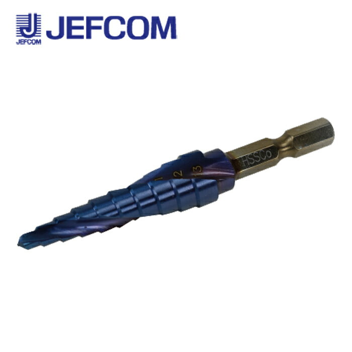 商品詳細製造ジェフコム品番DSCH-413仕様・品番：DSCH-413・有効切削能力　鉄板：2.0mm ステンレス：1.6mm・サイズ(mm)：φ4,5,6,7,8,9,10,11,12,13・段数：10・全長(加工誤差：±2.5mm)：7...