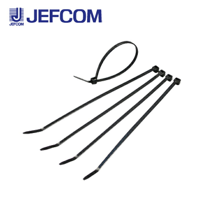 商品詳細製造ジェフコム品番JCT-150W仕様・品番：JCT-150W・材質：ナイロン66・全長：150mm・幅：3.4mm・結束径：φ38mm・入数：100・個装サイズ・質量：W130×D250×H25mm・80g・1個口・原産国：日本説...