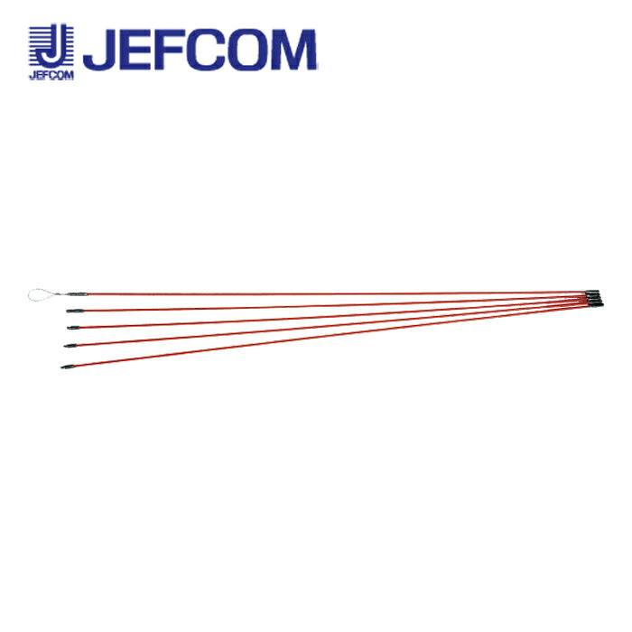 商品詳細製造ジェフコム品番JEF50-51仕様・品番：JEF50-51・ロッドの長さ：1.0m・ロッド数：5本・ロッド径：φ5.0mm(φ4.0mm+PP被覆)・ロッド色：オレンジ・付属先端金具：ワイヤーロック金具×1個、横穴先端金具×1個...