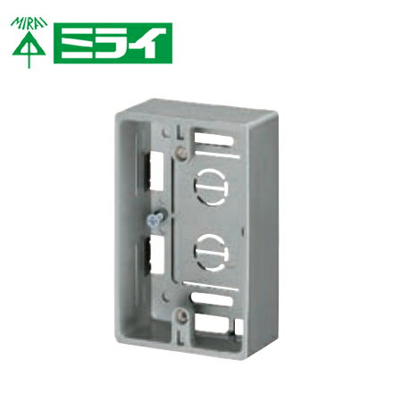 商品詳細製造未来工業品番MSB-1G仕様・色：グレー・規格：1ヶ用・側面ノック数8(1〜3号)・仕様：1ヶ用は1〜3号モールに、2ヶ用・3ヶ用は1〜4号モールにそれぞれ適合する兼用ノックアウト付です壁ぎわ配線できるよう、サイドにもノックアウ...