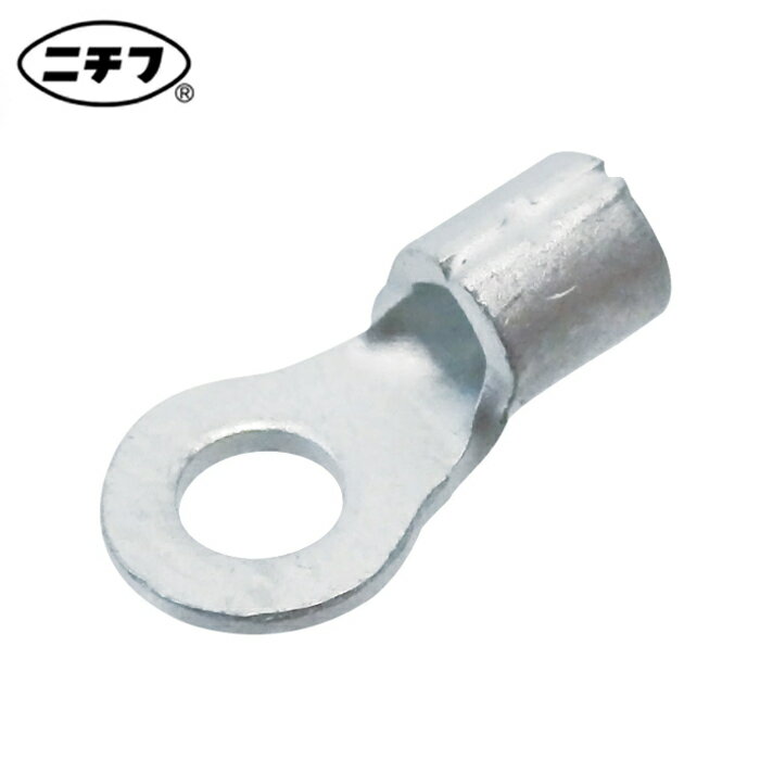 :日本 ●接触面(舌部)が丸く、ねじ固定用の取り付け穴がある裸圧着端子です。 ●軟鋼のより線、または単線の電線の接続に。 ●電線抱合範囲単線mm:1.14~1.82 ●電線抱合範囲より線mm[[の2乗]]:1.04~2.63 ●電線抱合範囲...