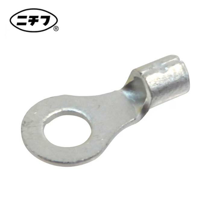 :日本 ●接触面(舌部)が丸く、ねじ固定用の取り付け穴がある裸圧着端子です。 ●軟鋼のより線、または単線の電線の接続に。 ●電線抱合範囲単線mm:1.14~1.82 ●電線抱合範囲より線mm[[の2乗]]:1.04~2.63 ●電線抱合範囲...