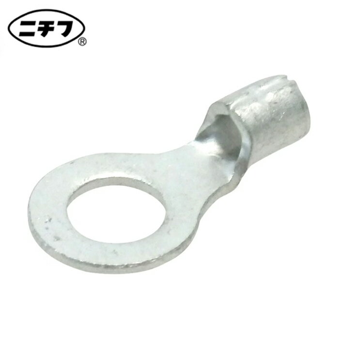 :日本 ●接触面(舌部)が丸く、ねじ固定用の取り付け穴がある裸圧着端子です。 ●軟鋼のより線、または単線の電線の接続に。 ●電線抱合範囲単線mm:1.14~1.82 ●電線抱合範囲より線mm[[の2乗]]:1.04~2.63 ●電線抱合範囲...