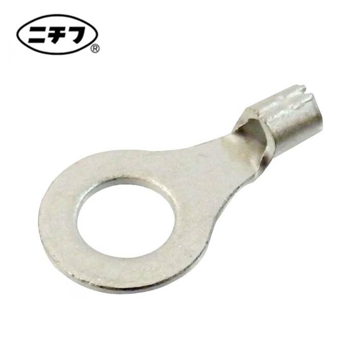 :日本 ●接触面(舌部)が丸く、ねじ固定用の取り付け穴がある裸圧着端子です。 ●軟鋼のより線、または単線の電線の接続に。 ●電線抱合範囲単線mm:1.14~1.82 ●電線抱合範囲より線mm[[の2乗]]:1.04~2.63 ●電線抱合範囲...