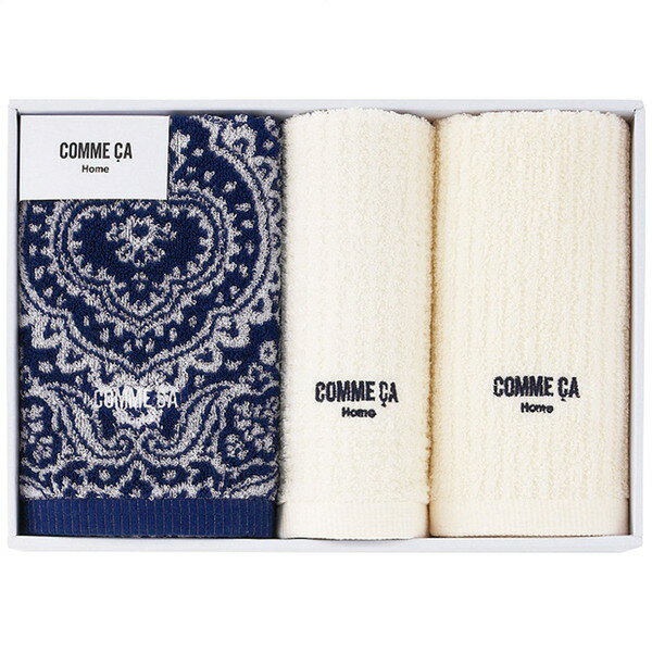 ●34×75cmフェイスタオル2枚・34×35cmウォッシュタオル1枚・綿100％・［中国製］ ●箱サイズ：34.5×24.5×5.5cm ●重さ：510g ★内祝いなど各種ギフトにご利用下さい。 出産内祝い 出産祝い 結婚祝い 結婚内祝い...