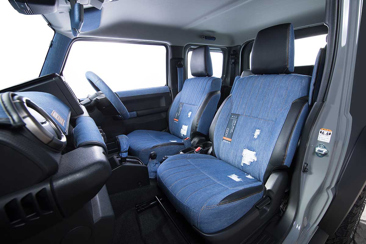 【メーカー名】grace/グレイスM.I.C DENIM/MIC デニム【適合車種】スズキ　ジムニーノマド【年式/型式】2025.04〜/5door/　4人乗り【商品名】シートカバー 1列目のみ【セット内容】1列分のみ【塗装/未塗装】-【カ...