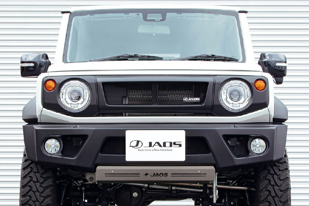 【メーカー名】JAOS/ジャオス【適合車種】スズキ　ジムニー【年式/型式】2018.07〜MC,FMCまで ※適合についてはお問い合わせください。/JB64系/【商品名】フロントグリル 塗装品 マットブラック【セット内容】フレーム、インナー...