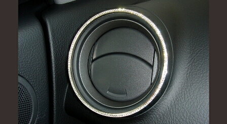 【メーカー名】LX-MODE/LXモード【適合車種】トヨタ　ヴァンガード【年式/型式】2007.08〜2010.01 /前期【商品名】ジュエリーラインストーンリング レジスタダイヤル（吹き出し口）【セット内容】リング左右2個セット【塗装/未...