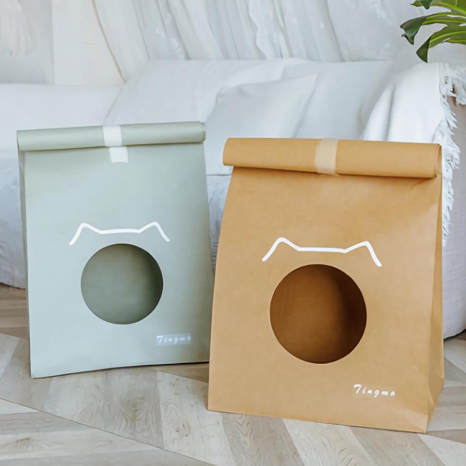 商品情報商品仕様さ40cm*幅30cm*高さ62cm(巻いたサイズ49cm)/重さ：0.3kg/爪とぎ：30cm＊28cm/2cm（適用対象：全成長期の猫/小型犬組み立て簡単袋から取り出し、クラフトペーパーのペットハウスを開け、マジックテー...