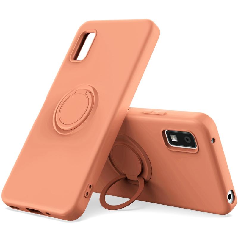 For AQUOS wish 4 ケース リング付き[Gosento]AQUOS wish 4 SH-52E リング スマホケース 携帯ストラップ スマホリング かわいい スマホ バンカーリング スマホカバー AQUOS wish4 カバー