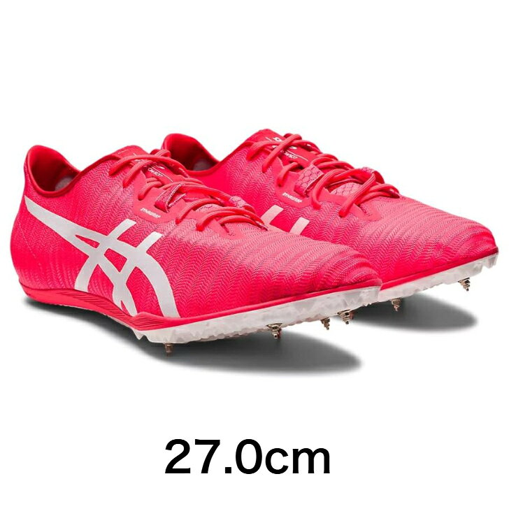 アシックス COSMORACER MD 2 コスモレーサーMD 2 ユニセックス 男女兼用 陸上スパイク 1093A138-702 DIVA PINK/WHITE 27.0cm スタンダードフィット 中距離用 400m〜1500m用 陸上競...