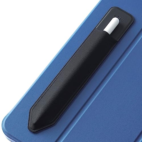 ESR Pencil ケース Pencil Pro＆第1世代＆第2世代対応 タッチペンカバー アップルペンシル対応 接着シール式 伸縮スタイラスペンホルダー 薄型 保護 紛失防止 貼付用ケース ブラック・[対応機種]：Apple Penci...