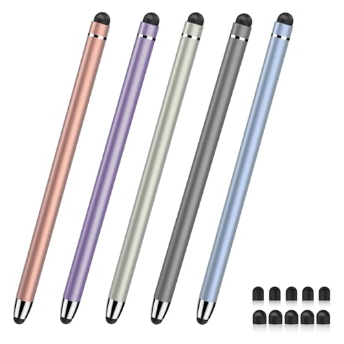 StylusLink タッチペン(5本) 2in1スタイラスペン 高感度 高精度 タブレット タッチペン ツムツム iphone iPad Android タブレット(pc) Samsung Galaxy Microsoft Surface...