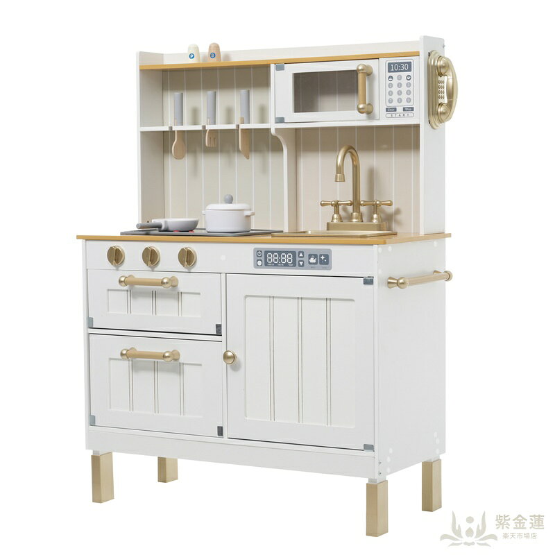 カテゴリ 紫金蓮楽天市場へようこそ！ご愛顧いただきありがとうございます 商品特徴 ◎01【ヨーロピアンシェフ風おままごとキッチン】上品なホワイトとゴールドの配色で、落ち着いたヨーロピアンテイストを楽しめるおままごとキッチン。 ◎02【1 電...