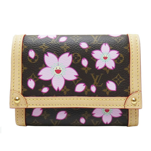 商品の詳細 商品名 ルイ・ヴィトン　三つ折財布 品番 M13427 材質 モノグラム　チェリーブロッサム サイズ 約12x9cm 付属品 箱　保存袋 状態 中古A　フラップに少し反りがあり、小銭入れに若干の薄汚れがありますが、それ以外は目立...